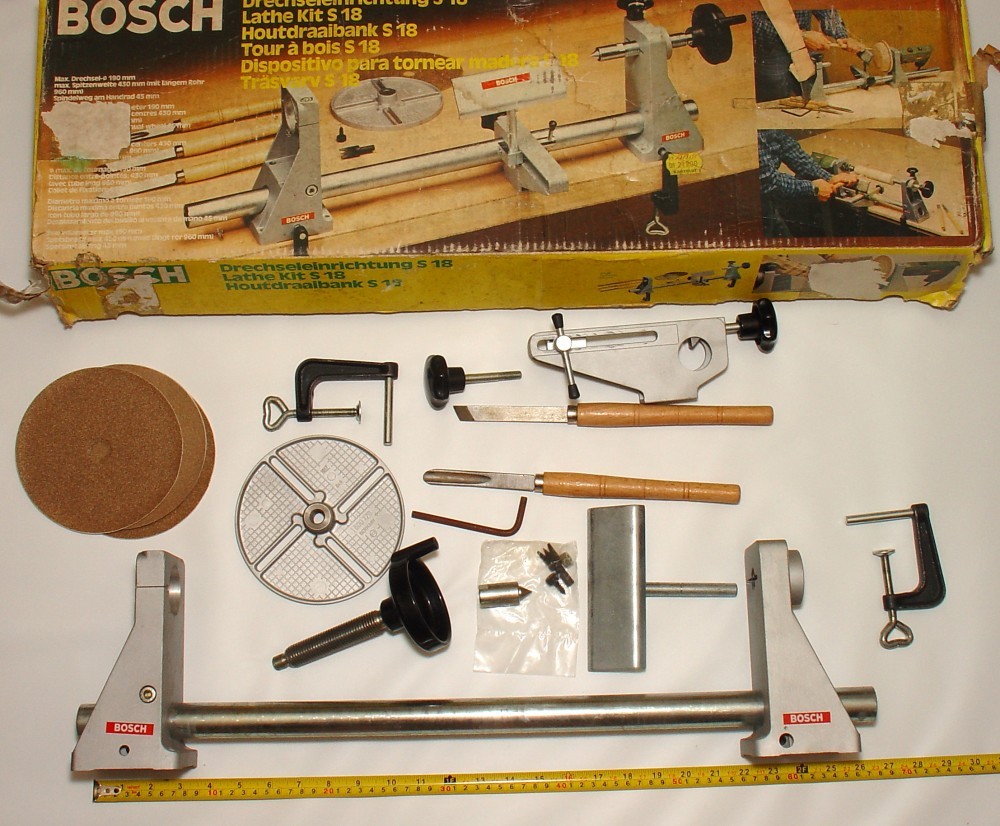 Mini strung pentru lemn ( pe baza de bormasina ) BOSCH - Okazii